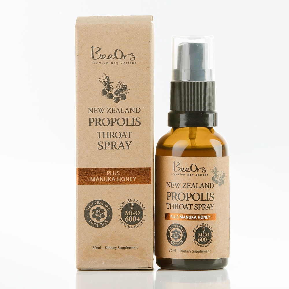 New Zealand Propolis Throat Spray – Beeorg